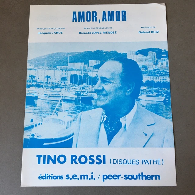 PARTITION 1941 1943 AMOR AMOR Tino ROSSI ditions S E M I EUR 3 50 PARTITION 1941 1943 AMOR AMOR Tino ROSSI ditions S E M I EUR 3 50